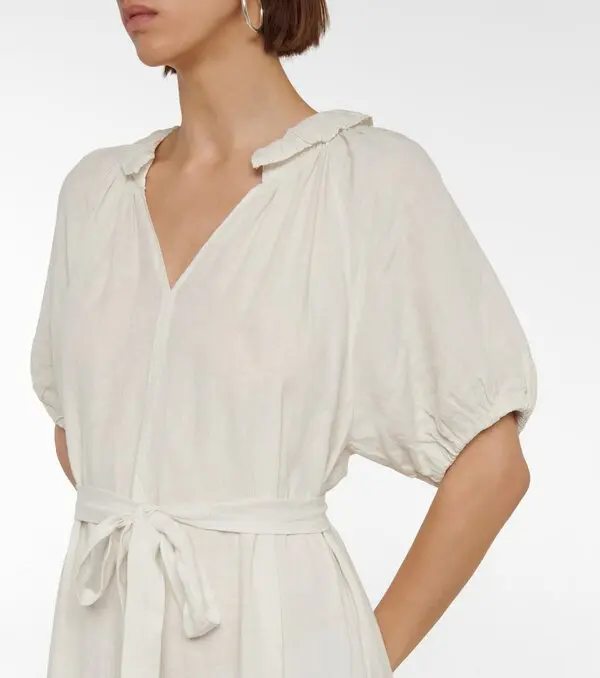 chinese dress ladies Buy Marks & Spencer Linen Rich V-Neck Short Sleeve Shift Dress T526712CREAM  Mix_(6) at Amazon.in main image 1