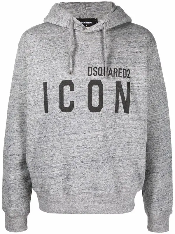 Dsquared2 Cotton Logo-print Hoodie - Grey