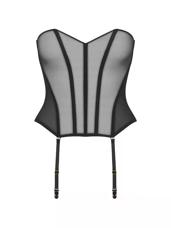 MAISON CLOSE L'amoureuse Porte-jarretelles Corset - Black