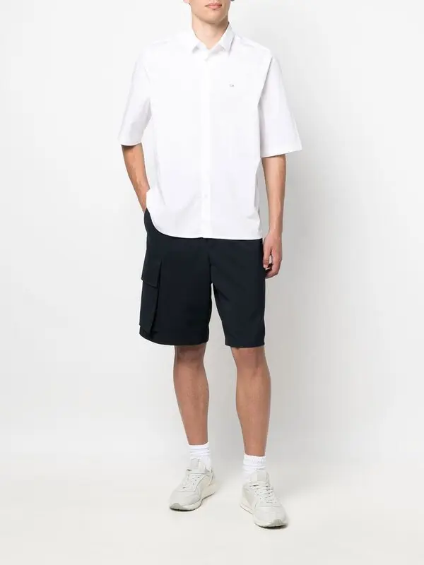 Calvin Klein Short-sleeve Stretch-cotton Shirt