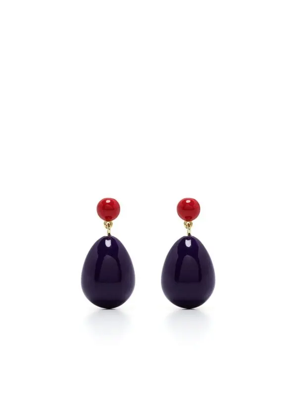 ESHVI Two-tone Drop Earrings - Purple