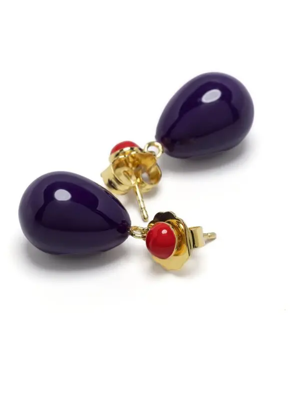 ESHVI Two-tone Drop Earrings - Purple