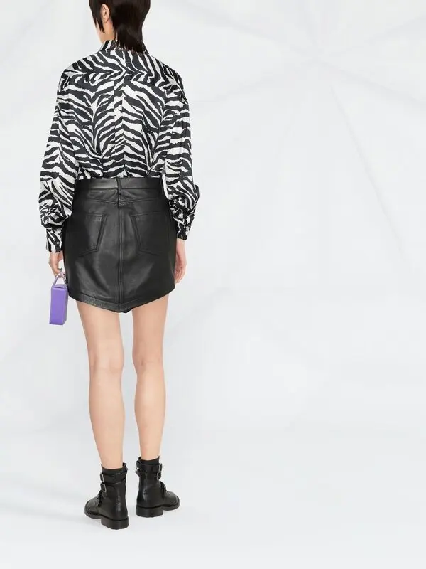 Alexandre Vauthier High-waist Leather Mini Skirt