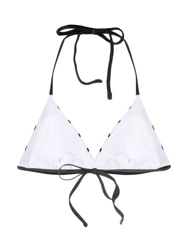 Karl Lagerfeld Striped Logo-print Bikini