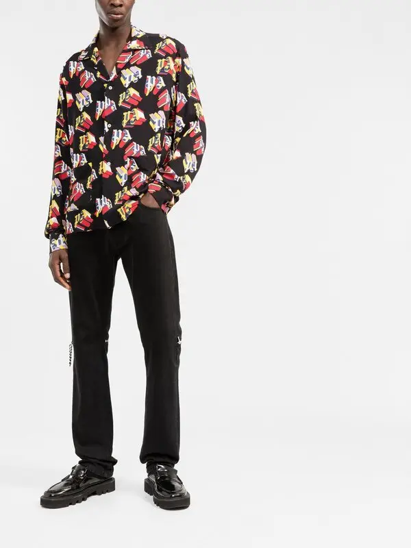 Palm Angels Logo-print Long-sleeved Shirt