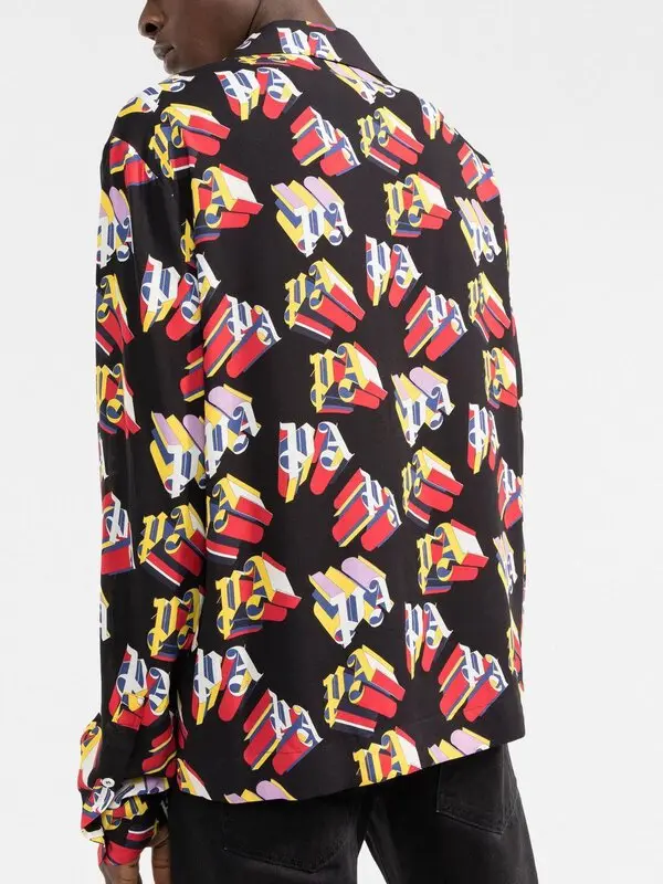 Palm Angels Logo-print Long-sleeved Shirt
