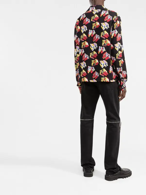 Palm Angels Logo-print Long-sleeved Shirt