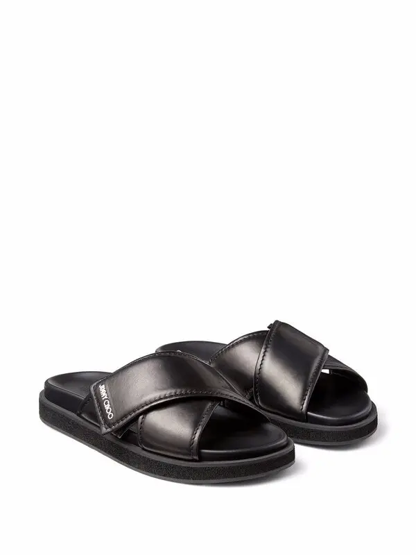 JIMMY CHOO Joel Crossover-strap Leather Sandals