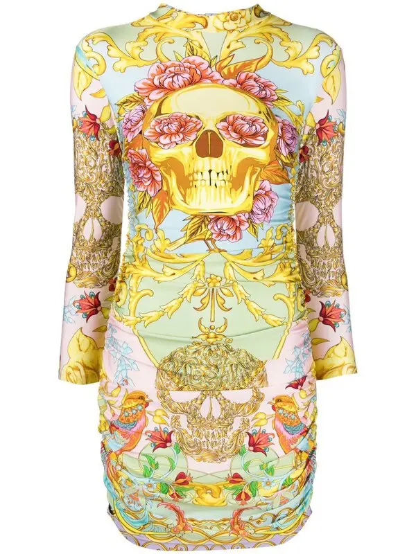 Philipp Plein Baroque Printed Minidress - Green