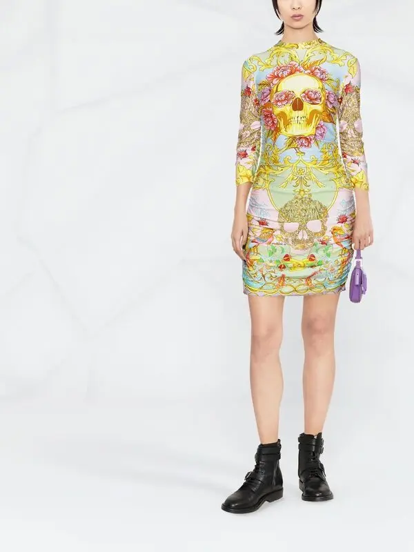 Philipp Plein Baroque Printed Minidress