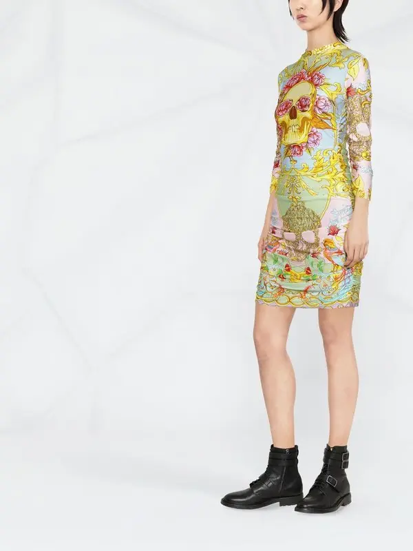 Philipp Plein Baroque Printed Minidress