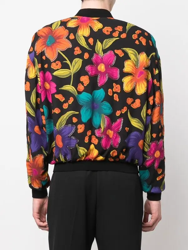 Saint Laurent Floral-print Bomber Jacket