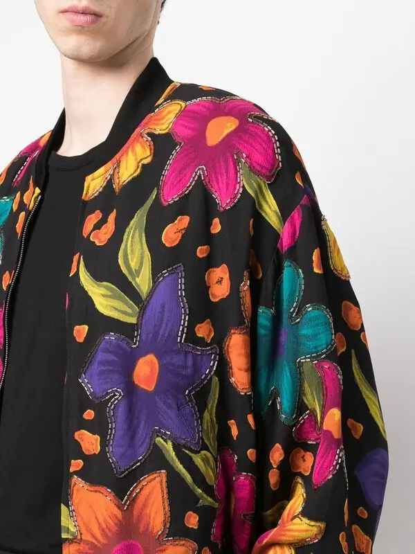 Saint Laurent Floral-print Bomber Jacket