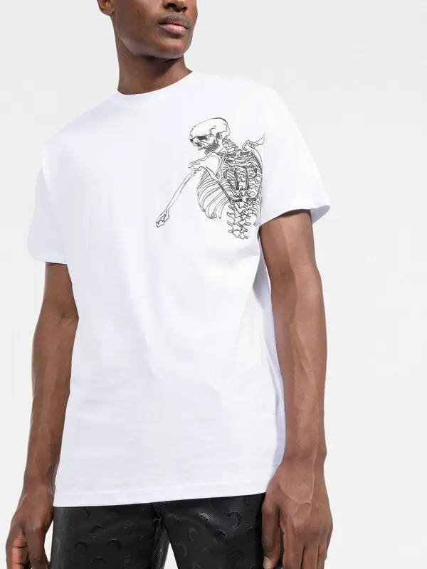 Philipp Plein Skeleton-print T-shirt - White