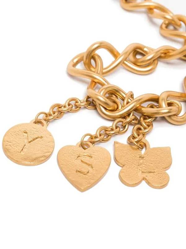 YSL Infinity Chain Charm Belt SAINT LAURENT infinity chain charm belt in metal | REVERSIBLE main image 3