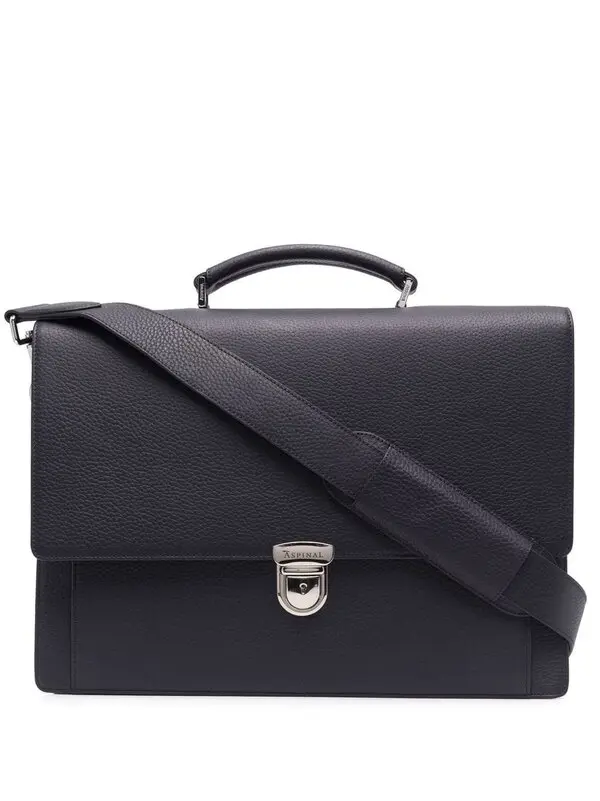 ASPINAL OF LONDON City Laptop Briefcase - Blue