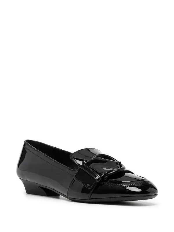 FERRAGAMO Buckle-detail Leather Loafers