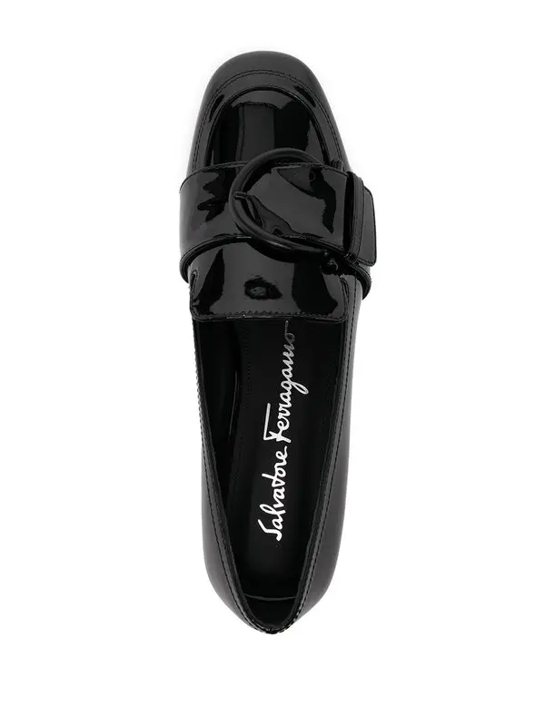 FERRAGAMO Buckle-detail Leather Loafers