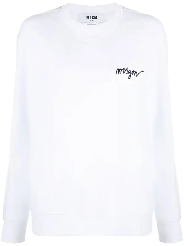 MSGM Embroidered Logo Sweatshirt
