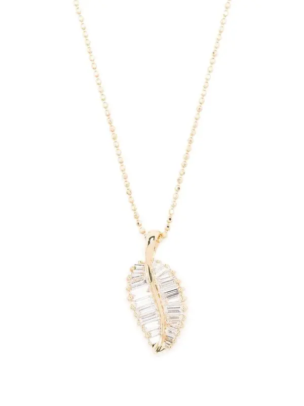 ANITA KO 18kt Yellow Palm Leaf Diamond Necklace - Gold