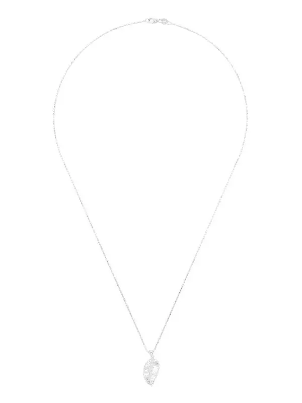 ANITA KO 18kt White Gold Diamond Palm Leaf Necklace