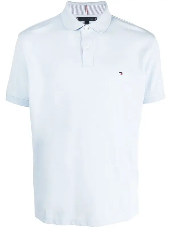 Tommy Hilfiger Logo-patch Polo Shirt - Blue