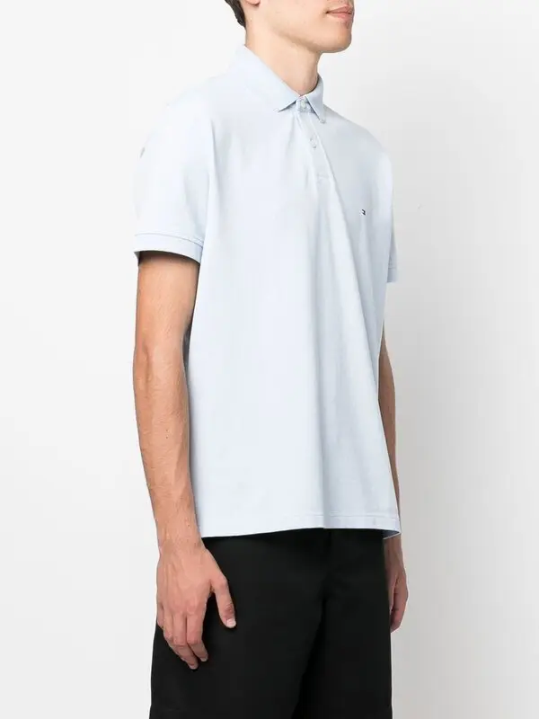 Tommy Hilfiger Logo-patch Polo Shirt - Blue