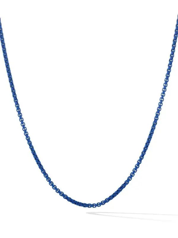 David Yurman Sterling Silver Chain Necklace - Blue