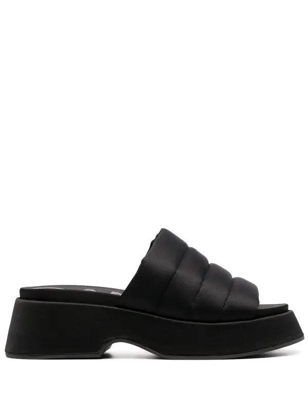 GANNI Quilted Platform Mules