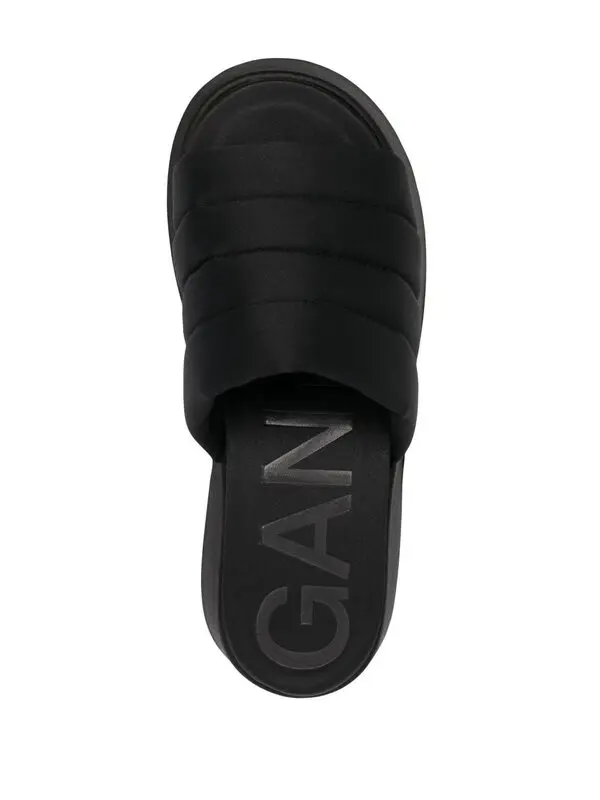GANNI Quilted Platform Mules