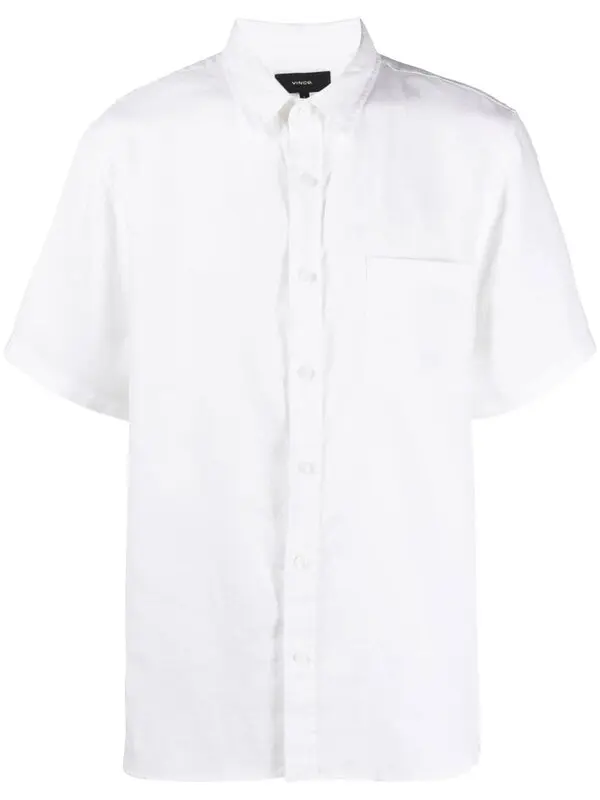 Vince Short-sleeve Linen Shirt