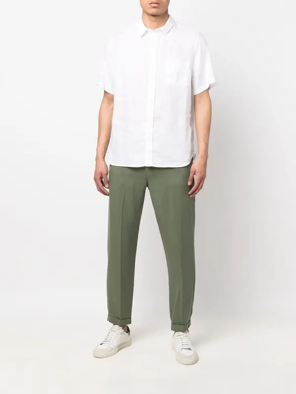 Vince Short-sleeve Linen Shirt