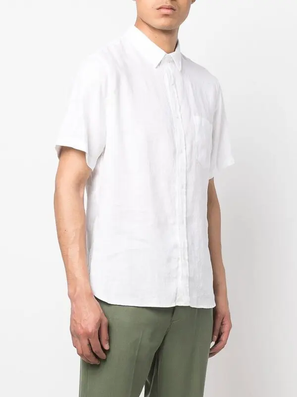 Vince Short-sleeve Linen Shirt