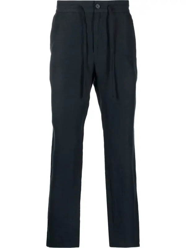 Vince Drawstring-waist Straight-leg Trousers - Blue