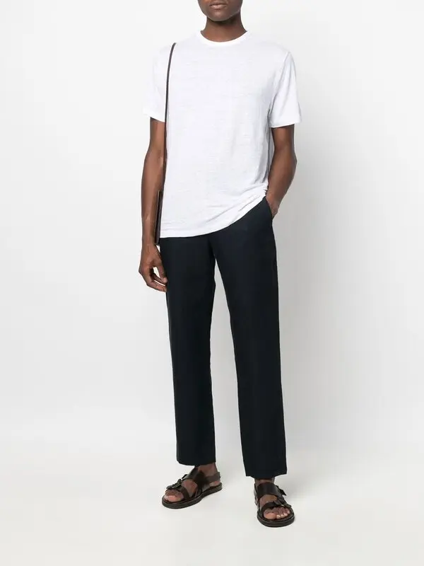 Vince Drawstring-waist Straight-leg Trousers - Blue