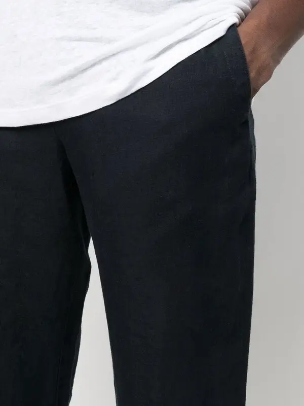 Vince Drawstring-waist Straight-leg Trousers - Blue