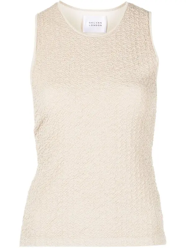 Galvan Selene Sleeveless Top - Neutrals