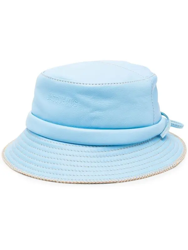 Jacquemus Lambskin Bucket Hat - Blue