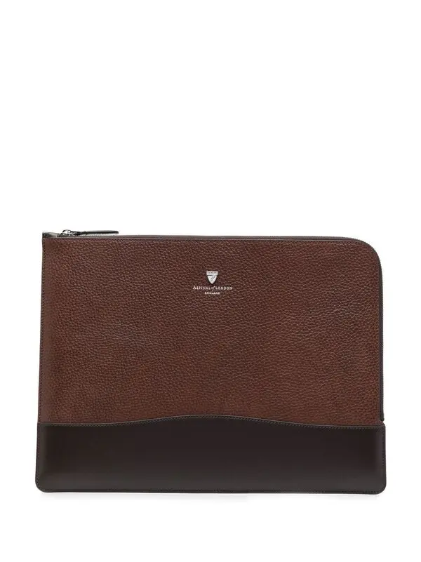 ASPINAL OF LONDON City Leather Laptop Bag - Brown