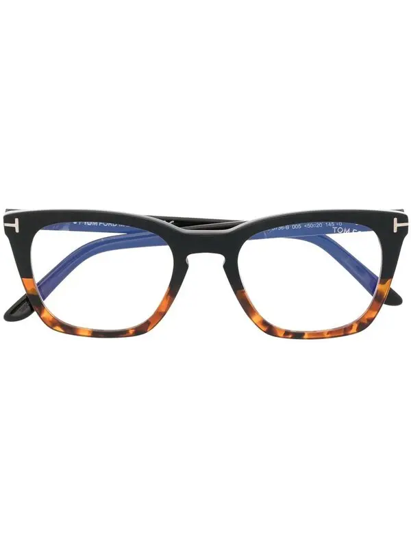TOM FORD Tortoiseshell-detail Frame Glasses - Black