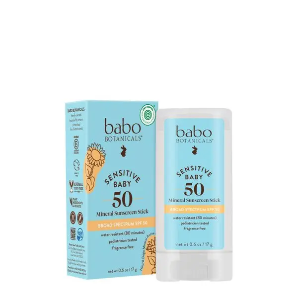 BABO BOTANICALS Baby Face Mineral Sunscreen Stick Spf 50 Fragrance Free - One-color
