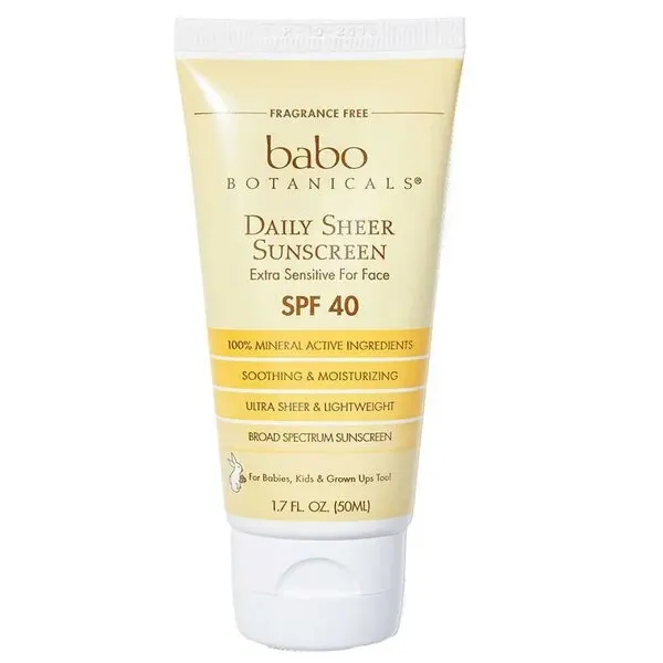 BABO BOTANICALS Daily Sheer Face Mineral Sunscreen Spf 40 - One-color