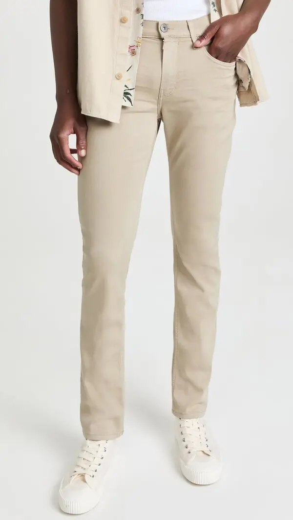 Paige Federal Transcend Slim Straight Jeans - Toasted Almond