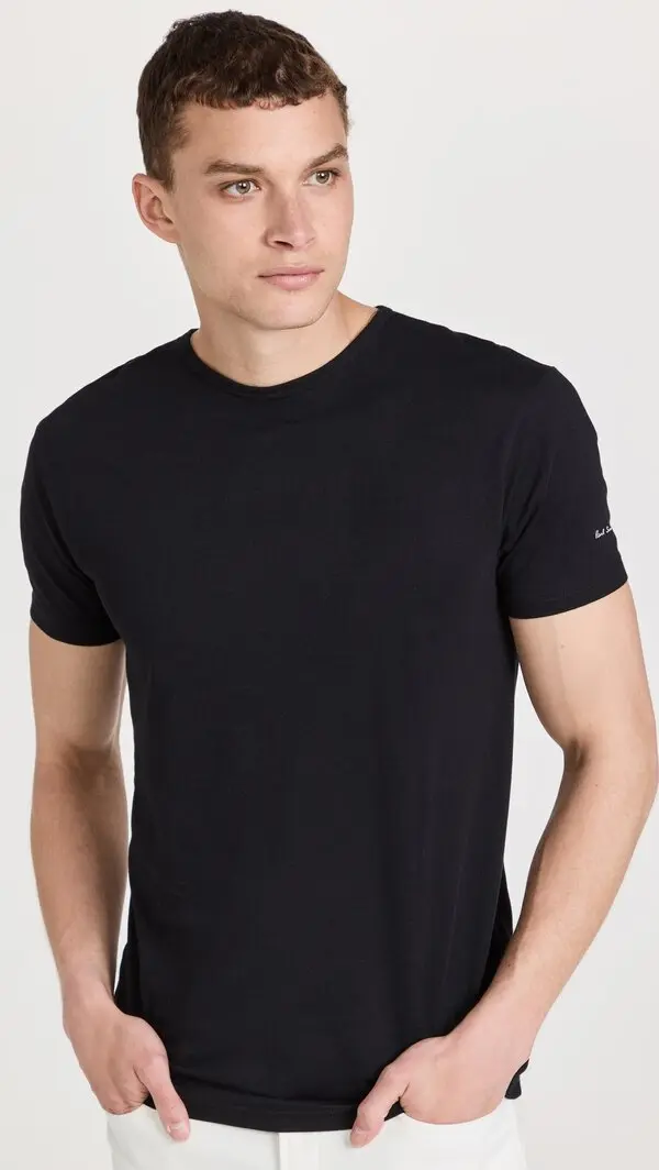 Paul Smith Cotton Logo Lounge 3 Pack T-shirts - Black/white/navy