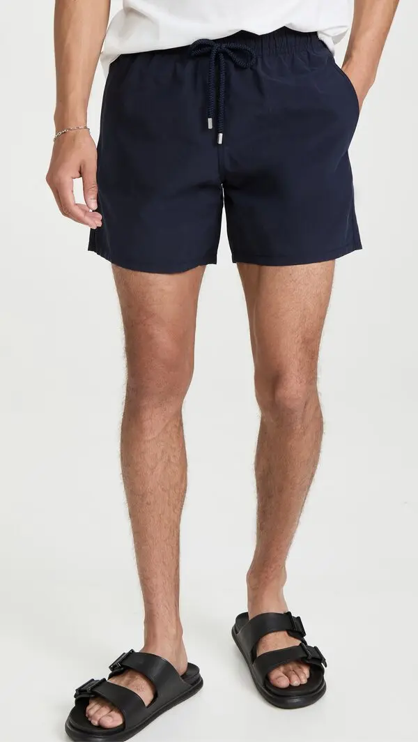 Vilebrequin Solid Moorea Swim Trunks - Navy