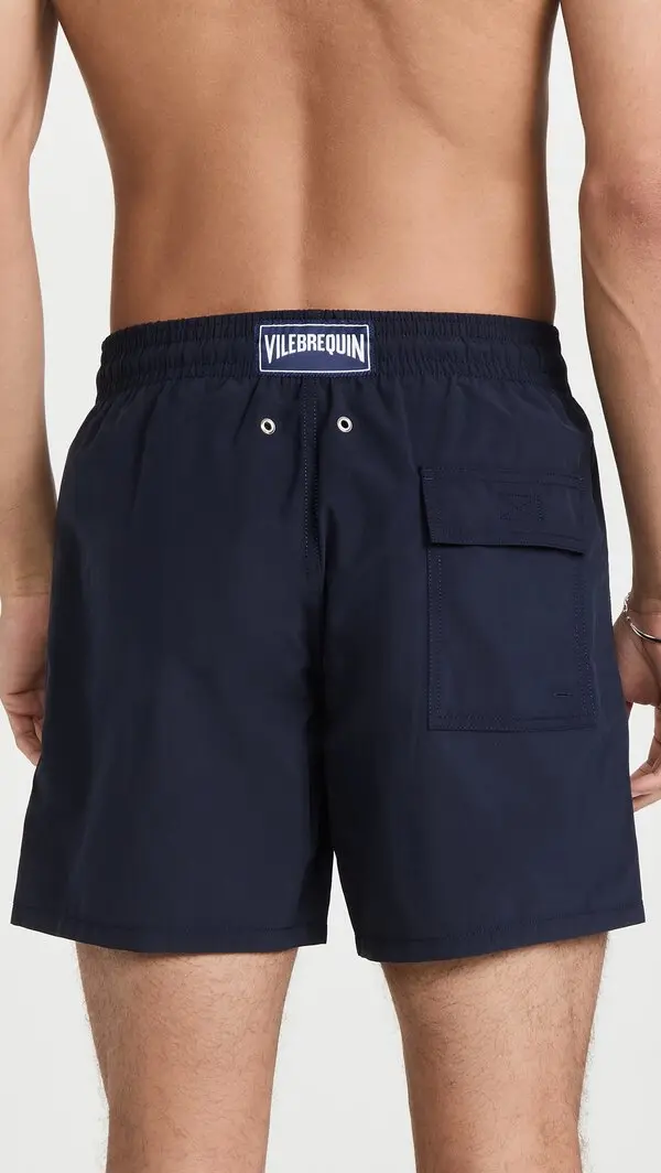 Vilebrequin Solid Moorea Swim Trunks - Navy