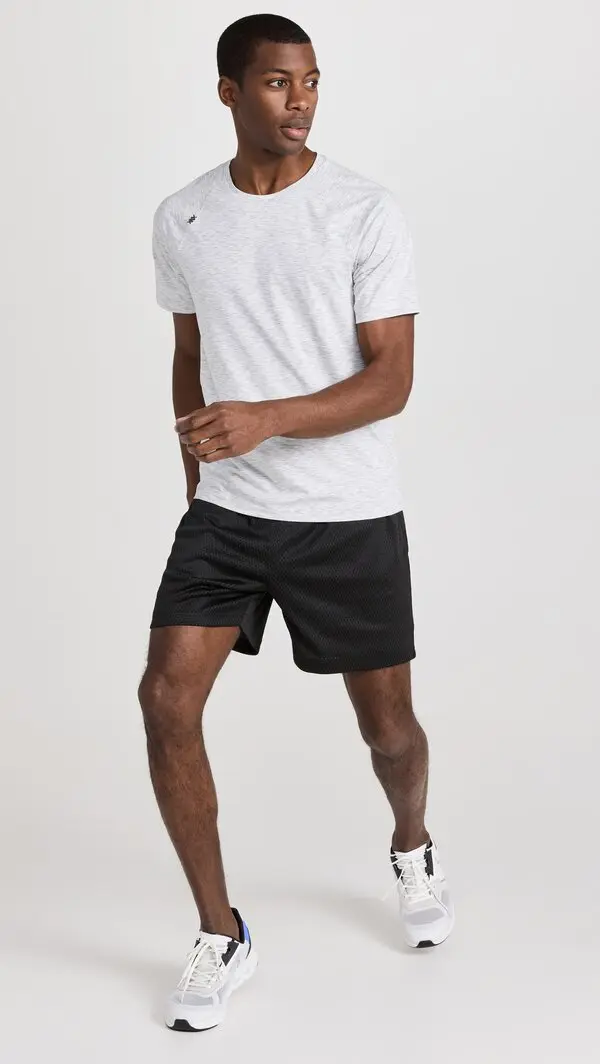 RHONE Reign Short Sleeve Tee - Gray Space Dye