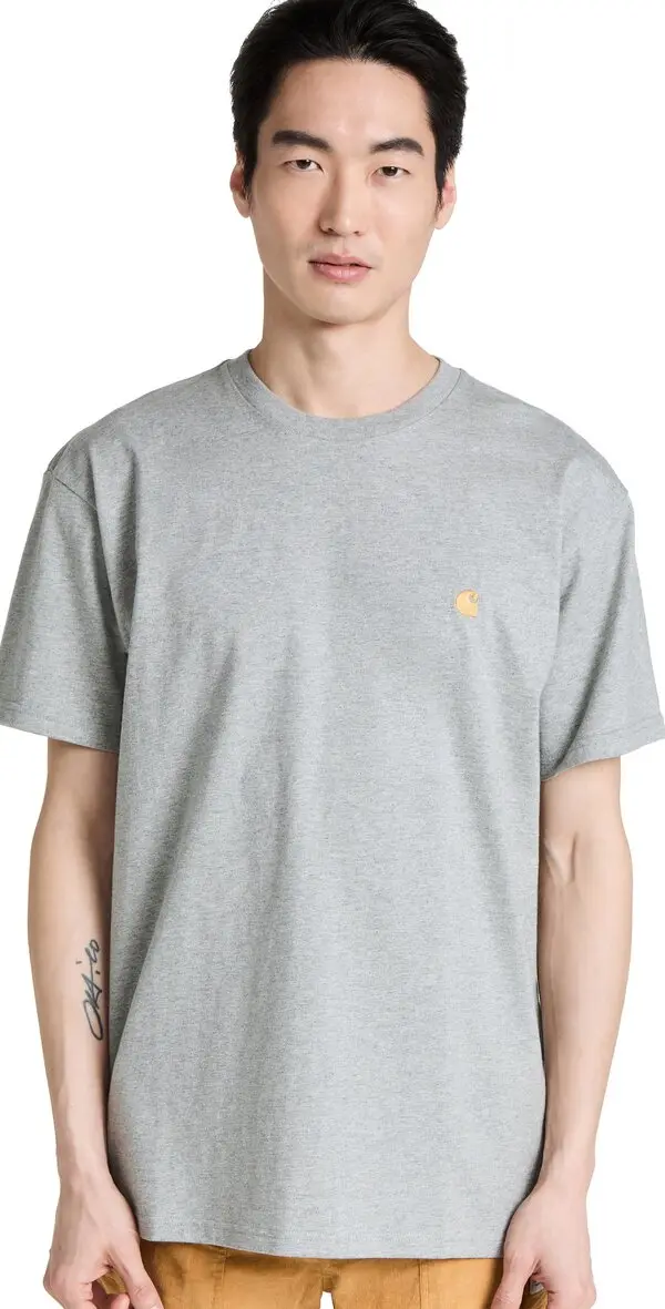 Carhartt Work In Progress Short Sleeve Chase T-shirt - Grey Heather