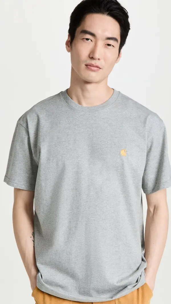 Carhartt Work In Progress Short Sleeve Chase T-shirt - Grey Heather