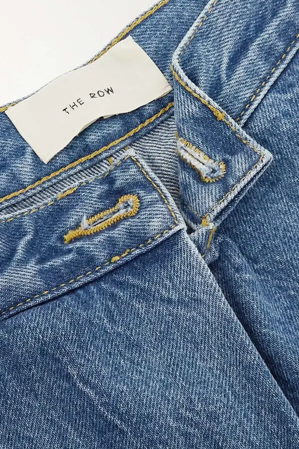THE ROW Tunna Asymmetric High-rise Wide-leg Jeans